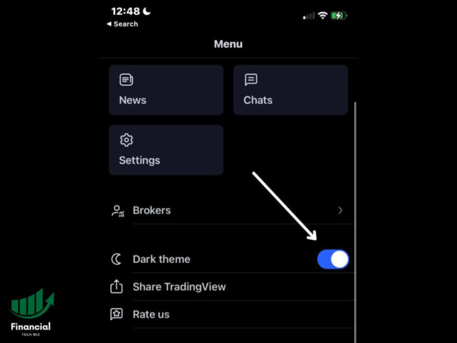 How to Change TradingView to Dark Mode