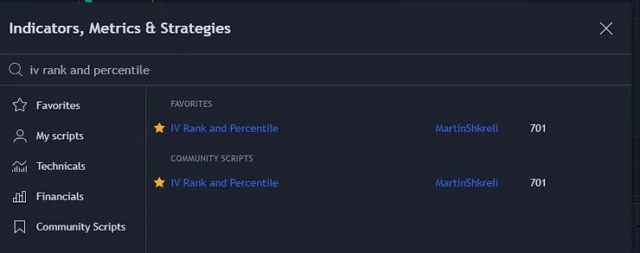 How to View Implied Volatility and IV Rank/Percentile on TradingView